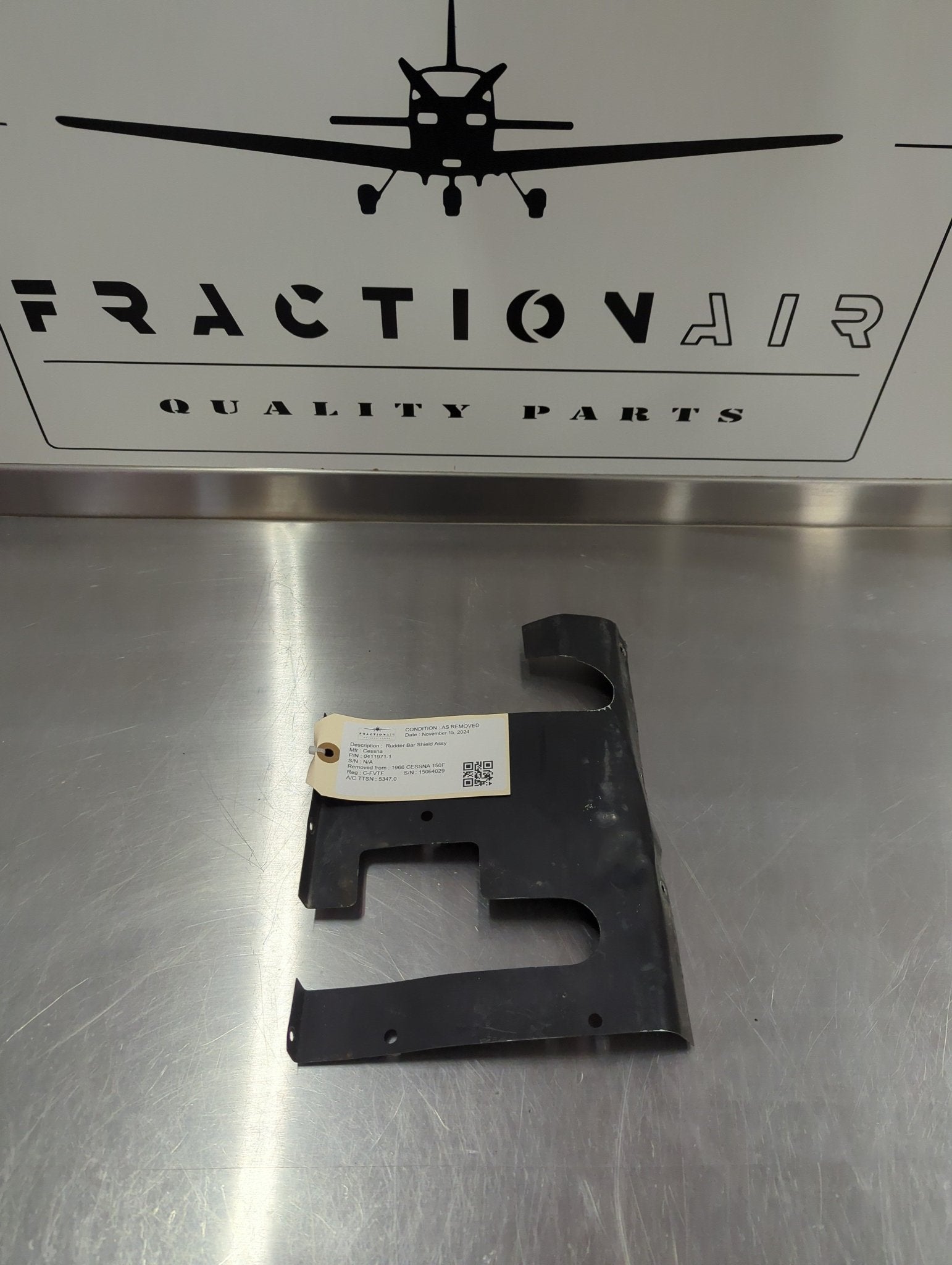 0411971-1 CESSNA 150F Rudder Bar Shield Assy - FractionAIR Parts