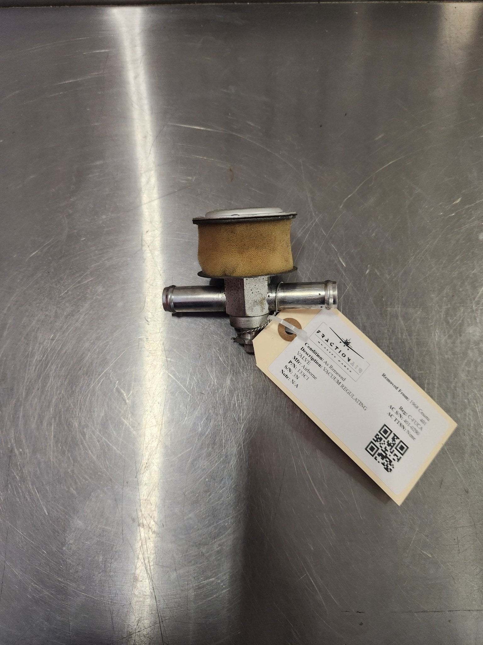 133C1 Airborne VACUUM REGULATING VALVE - FractionAIR Parts