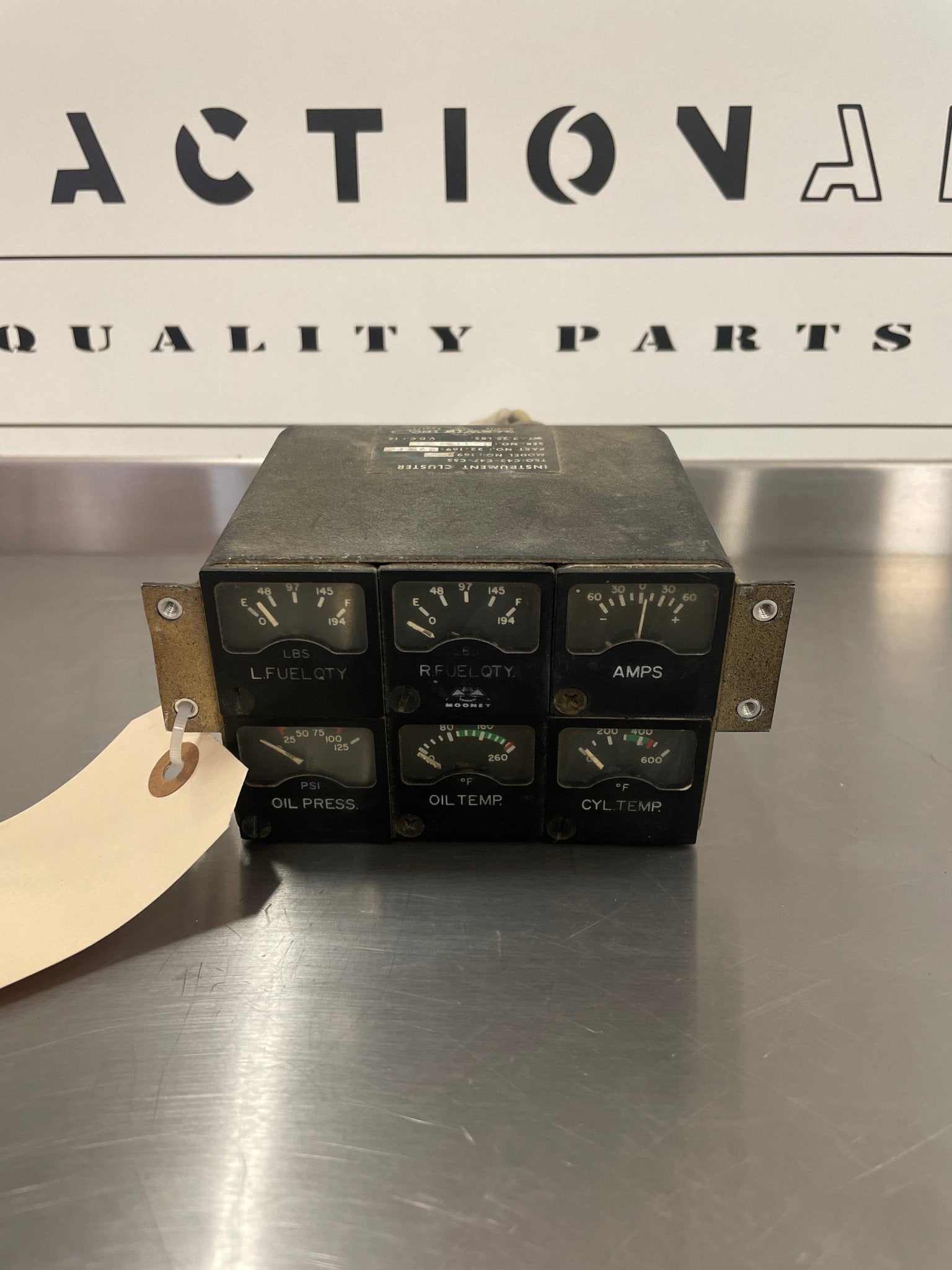 22-169-07-1 1967 Mooney M20F Instrument Cluster Assy - FractionAIR Parts