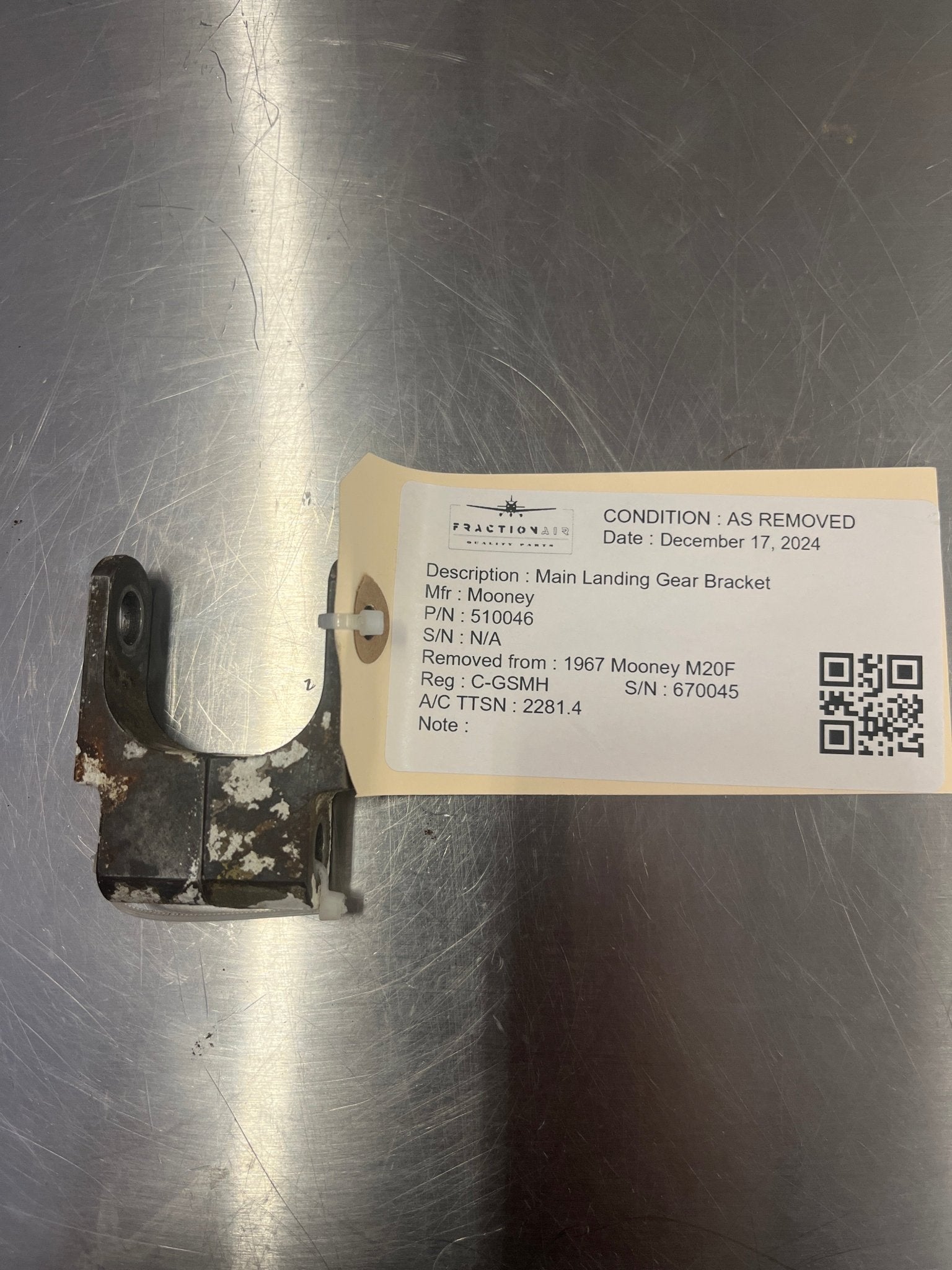 510046 Main Landing Gear Bracket - FractionAIR Parts