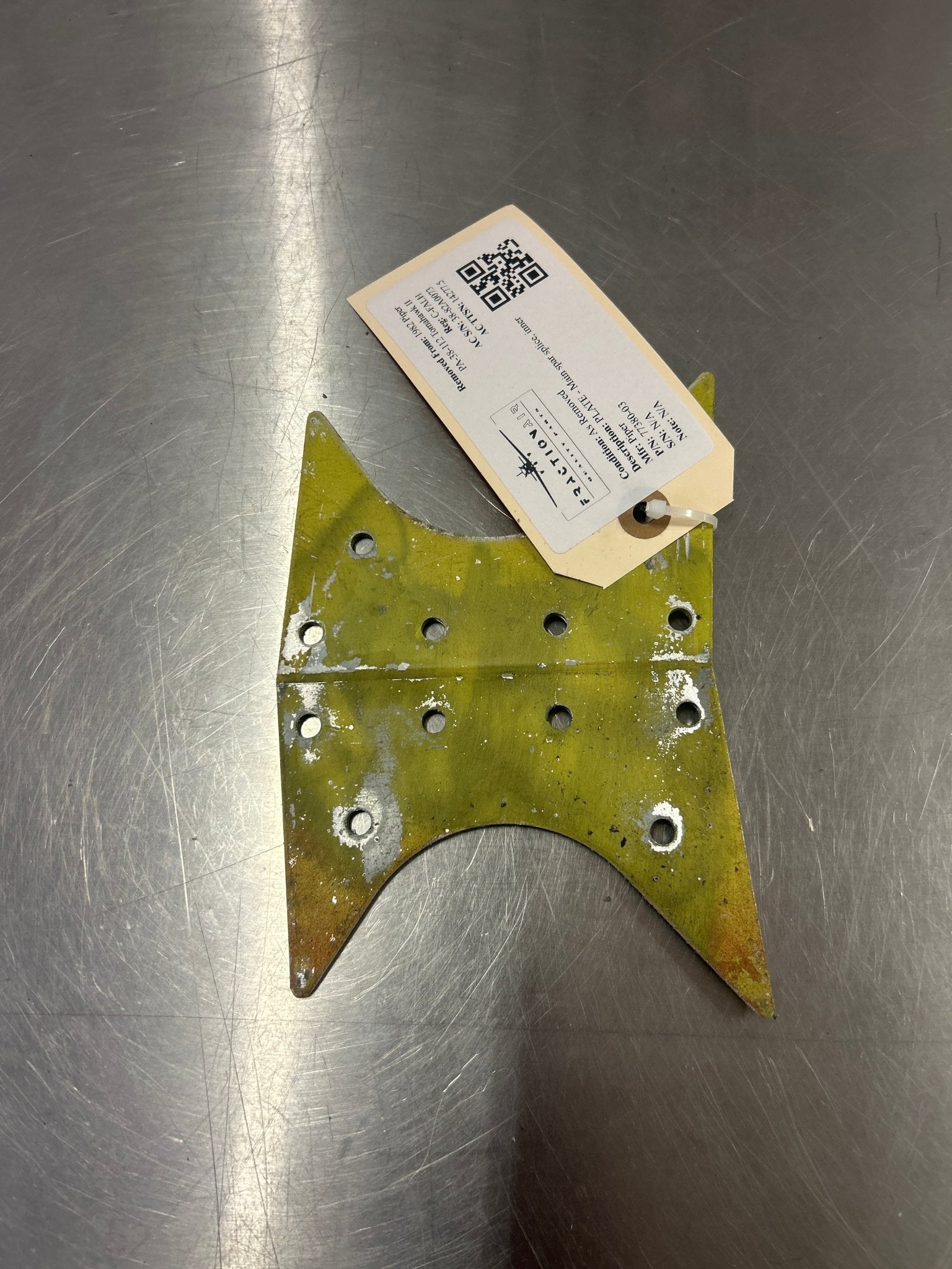 77380-03 Piper PLATE - Main spar splice, inner - FractionAIR Parts