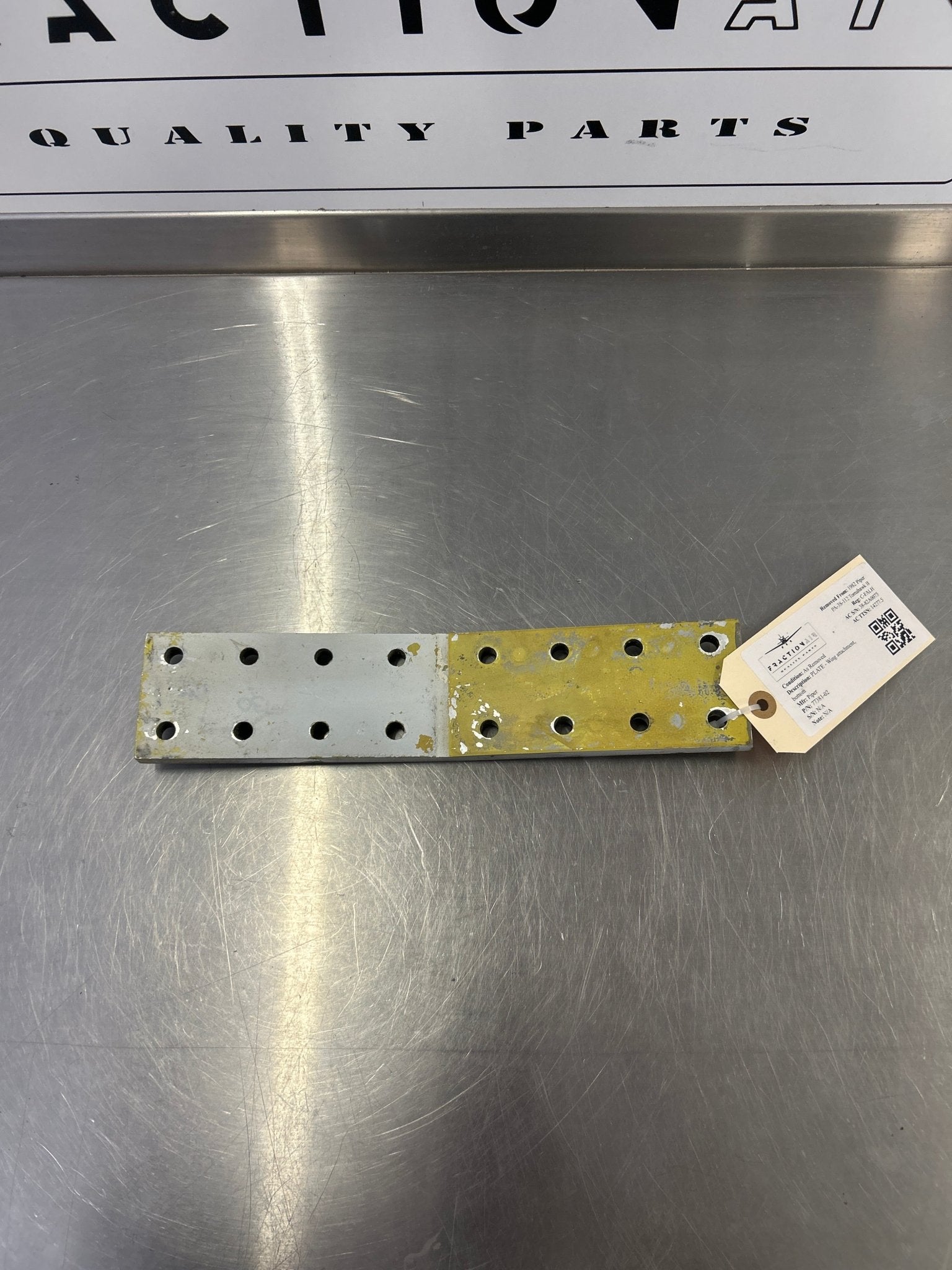 77380-03 Piper PLATE - Main spar splice, inner - FractionAIR Parts