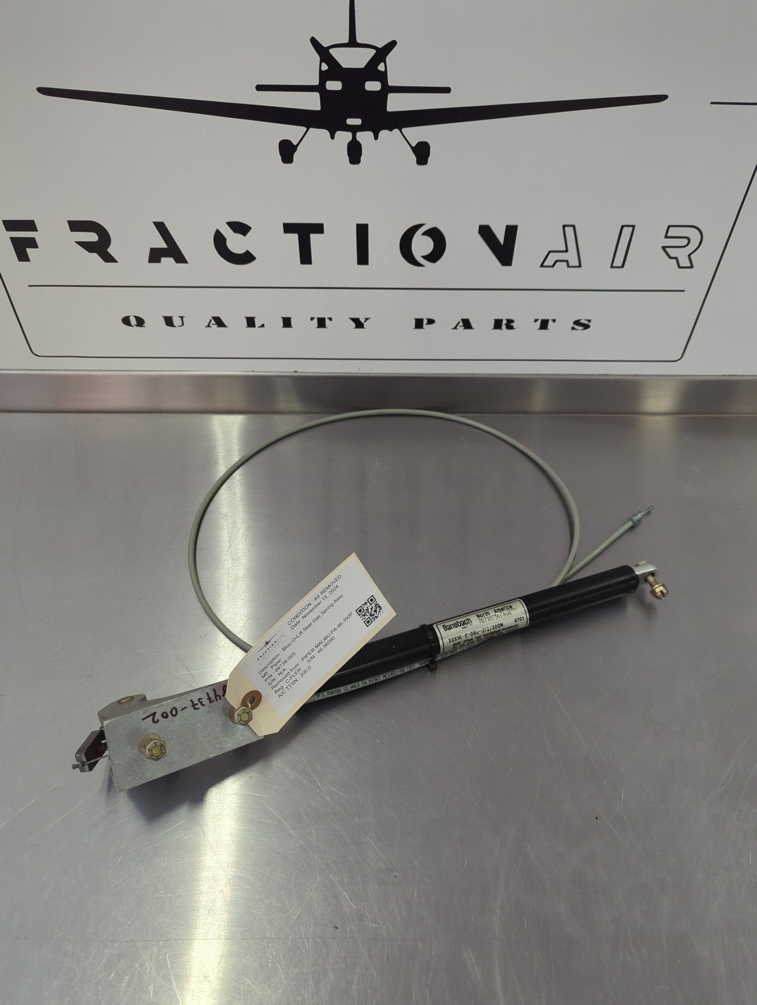 84734-005 PIPER MALIBU PA-46-350P Bloc-O-Lift Seat Gas Spring Assy ...