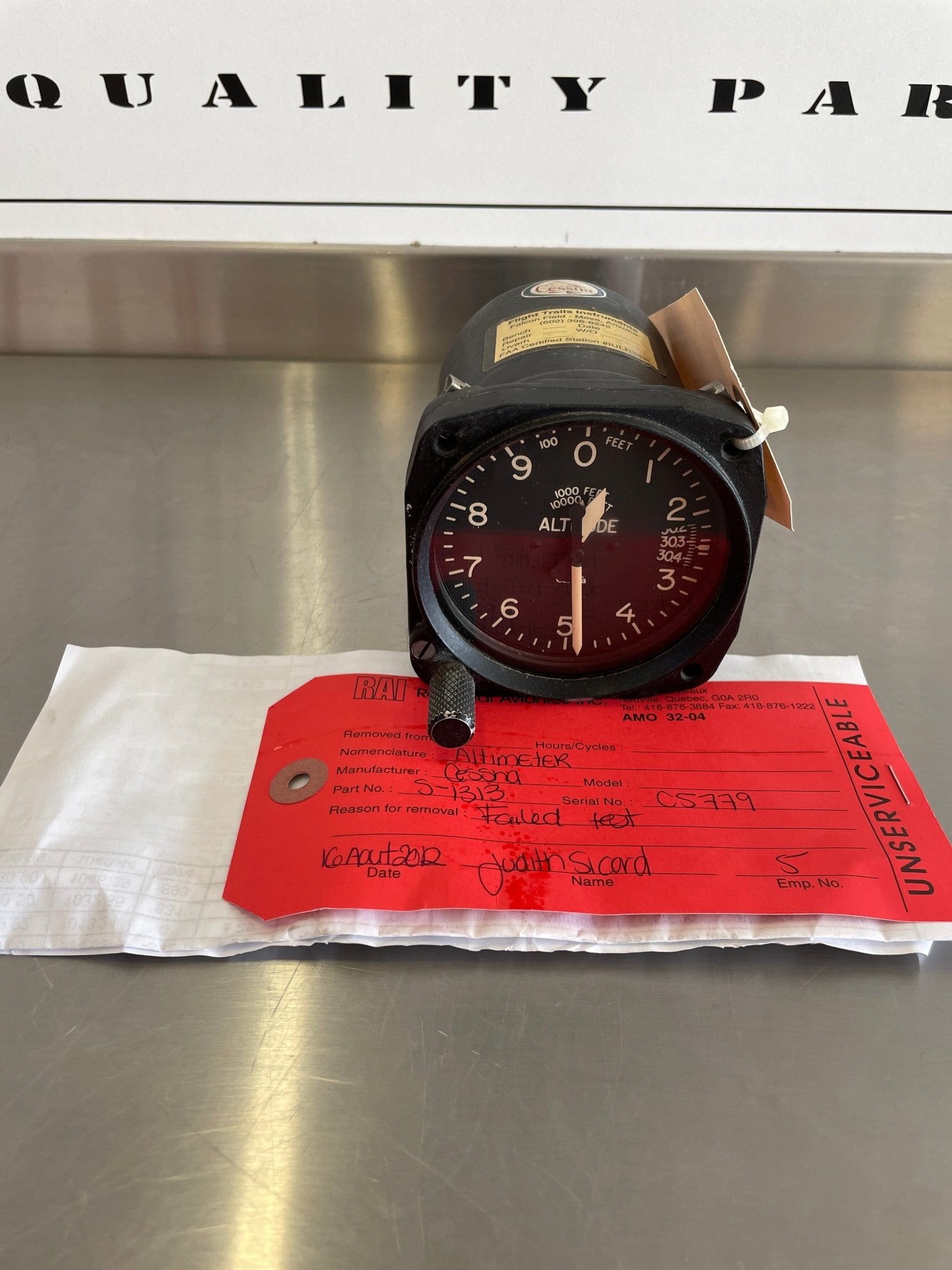 S-1313 Cessna Altimeter (CORE) - FractionAIR Parts